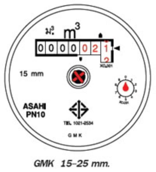 มาตรวัดน้ำ มิเตอร์น้ำ จีเอ็มเค อาซาฮี (Water Meter GMK) ราคาโครงการ ...